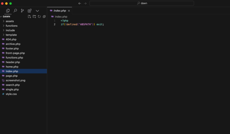 index.phpの作り方 - WordPressテーマ「DAWNY」